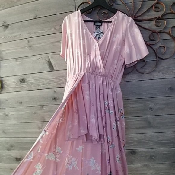 Angie | Dresses | Angie Pink Flower Dress Romper | Poshmark